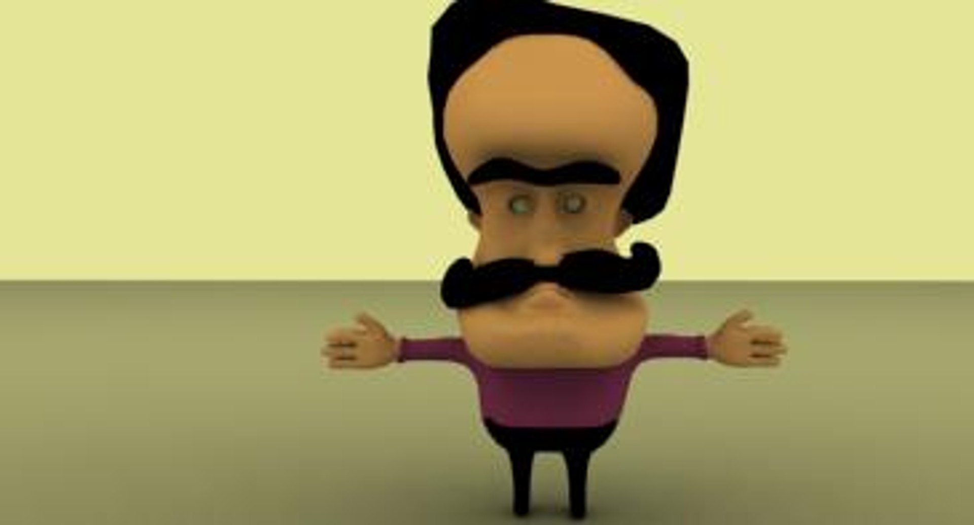 3d Funny Comic Character Cartoon Man