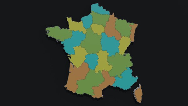 Political Map of France 3D 모델 - TurboSquid 2074927