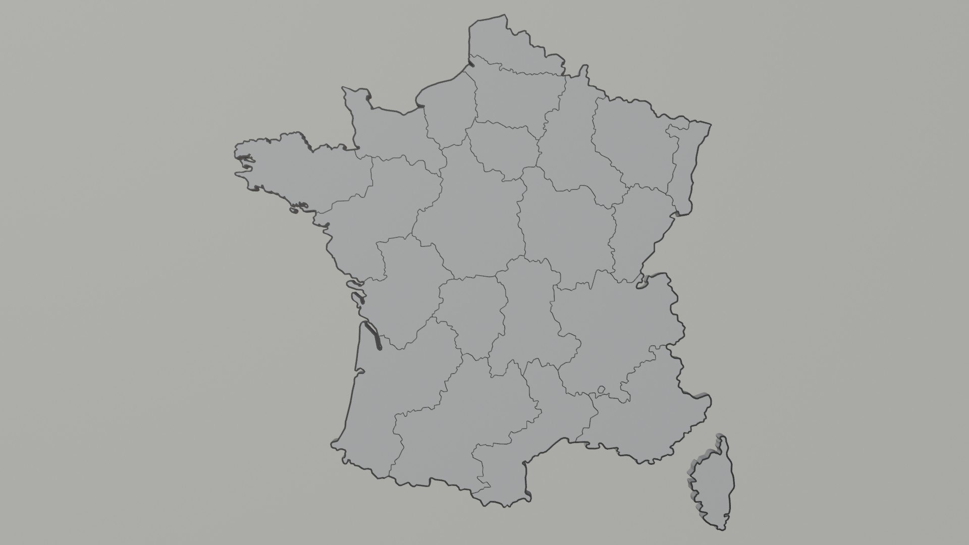 3D Political Map Of France Model - TurboSquid 2074927