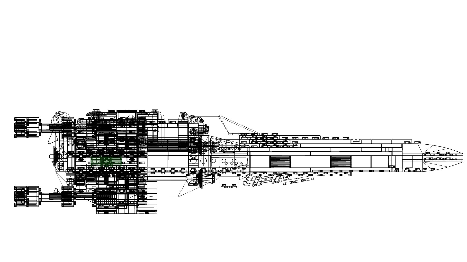 Lego X-wing 3d Blend