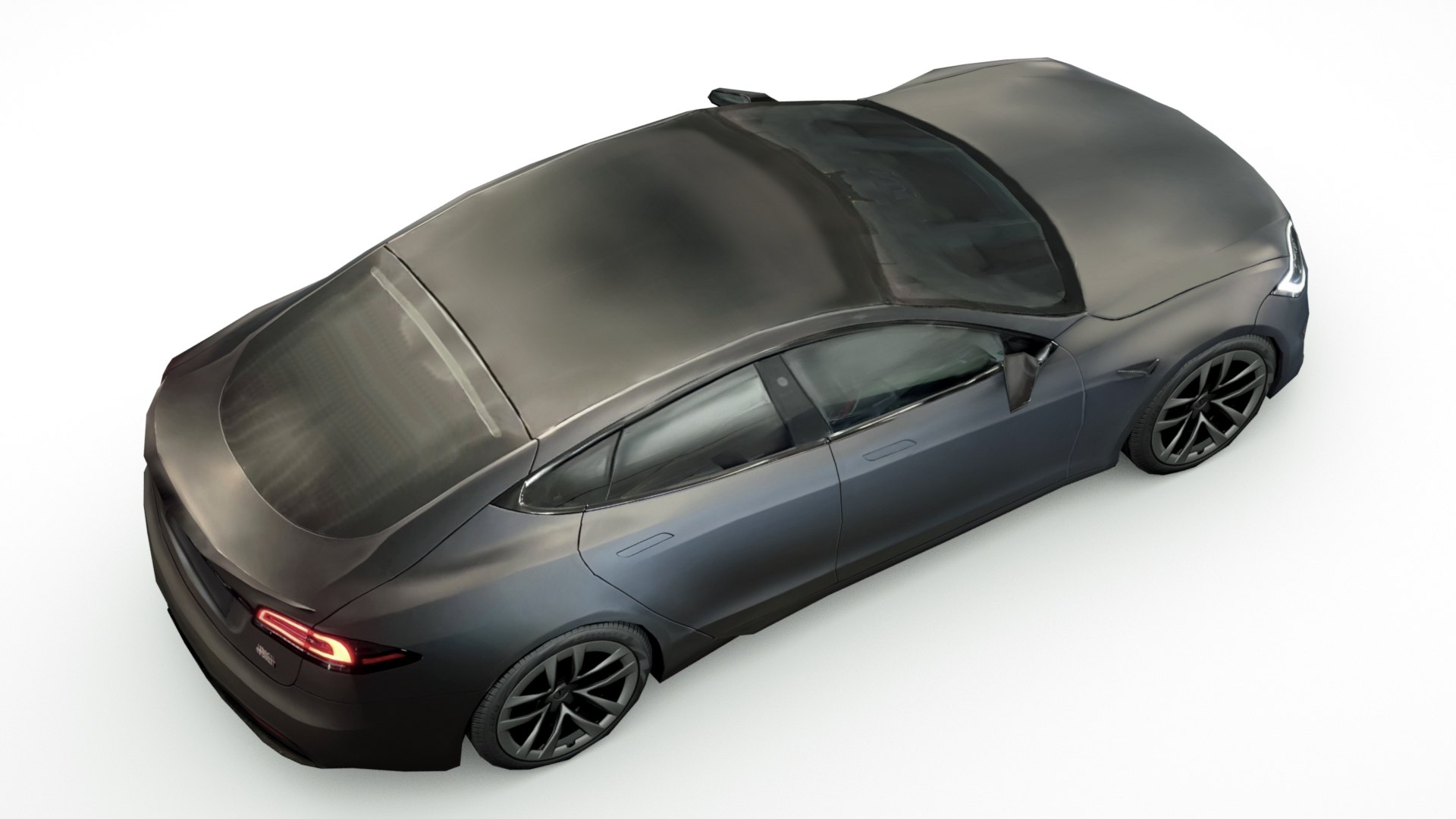3D Tesla Model S Plaid 2024 Matte Black - TurboSquid 2219226