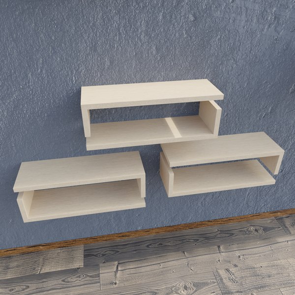 3D model 6 Modern LOFT Wall Shelves 3D model - TurboSquid 2007901