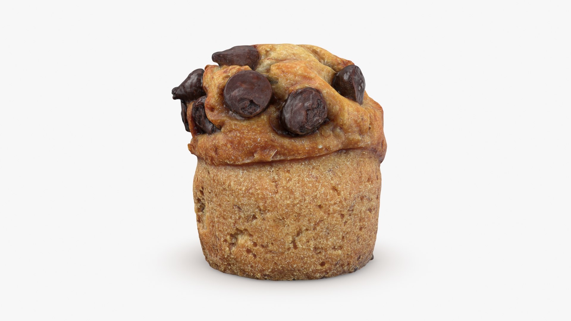 3D Chocolate Chip Muffin Model - TurboSquid 2162077