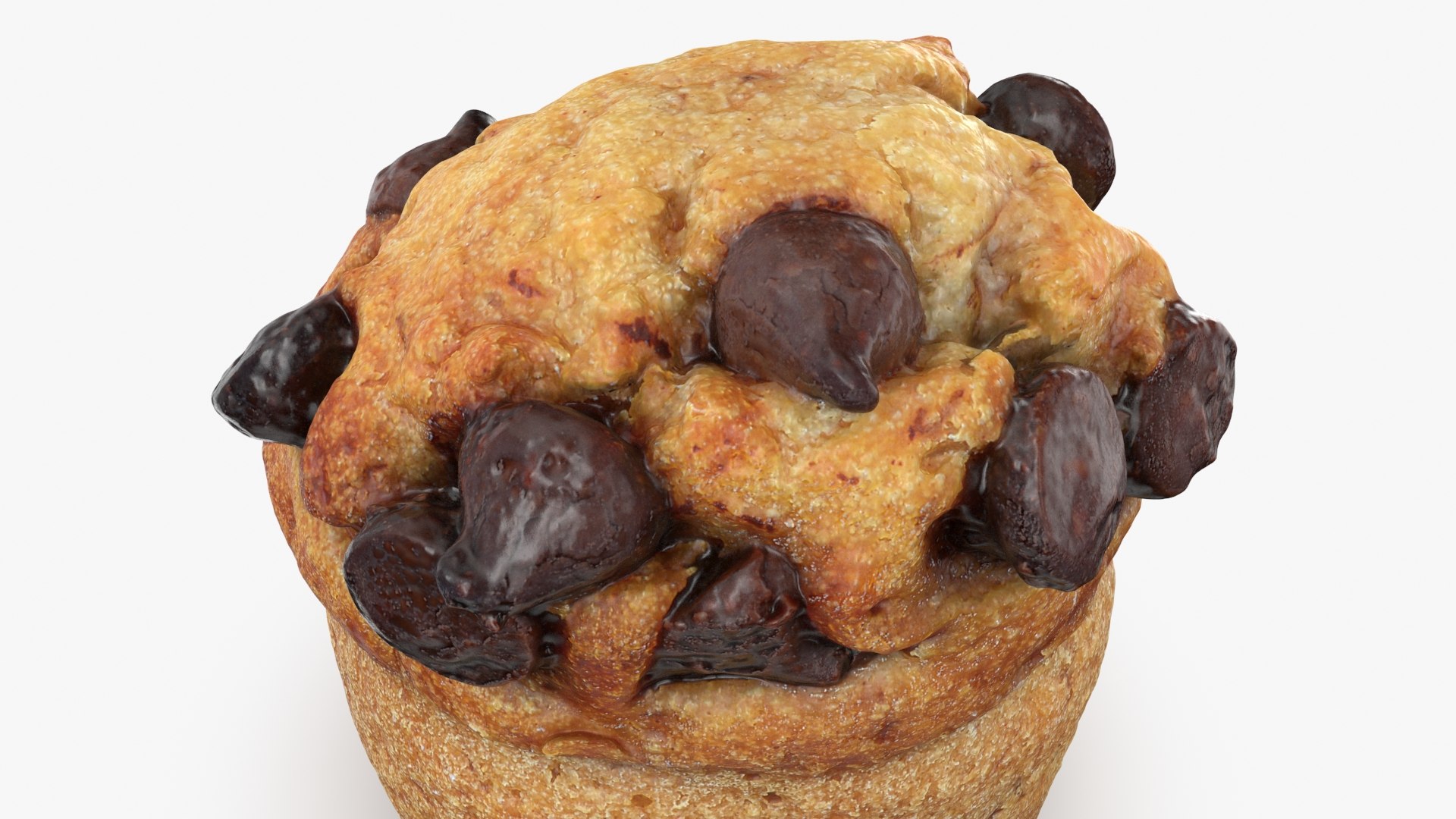 3D Chocolate Chip Muffin Model - TurboSquid 2162077