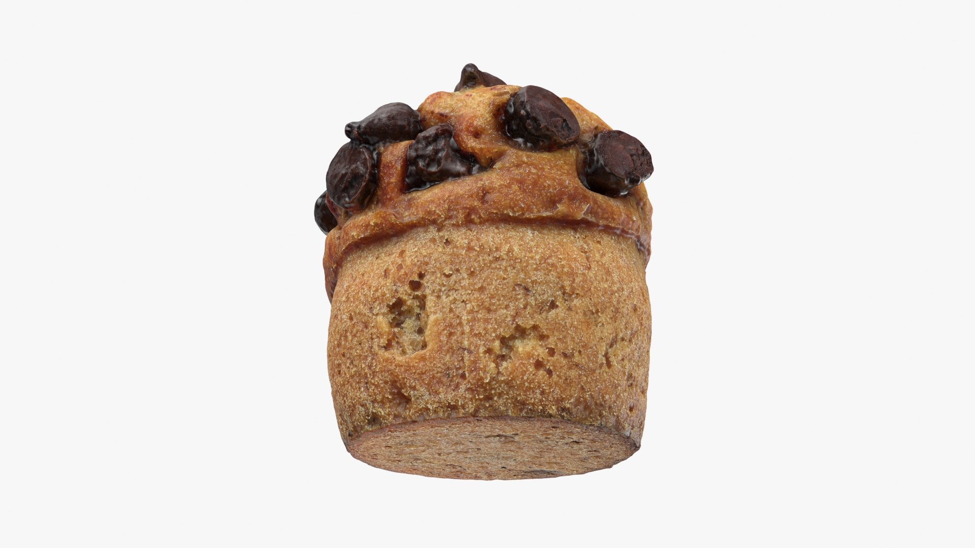 3D Chocolate Chip Muffin Model - TurboSquid 2162077