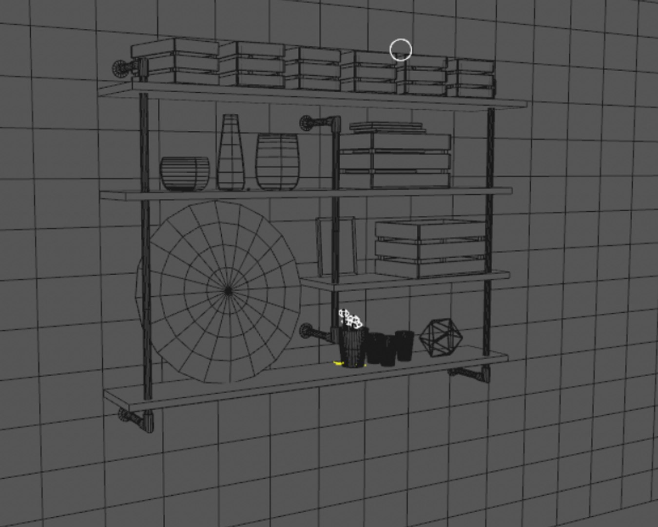 3d Model Of Industrial Shelf