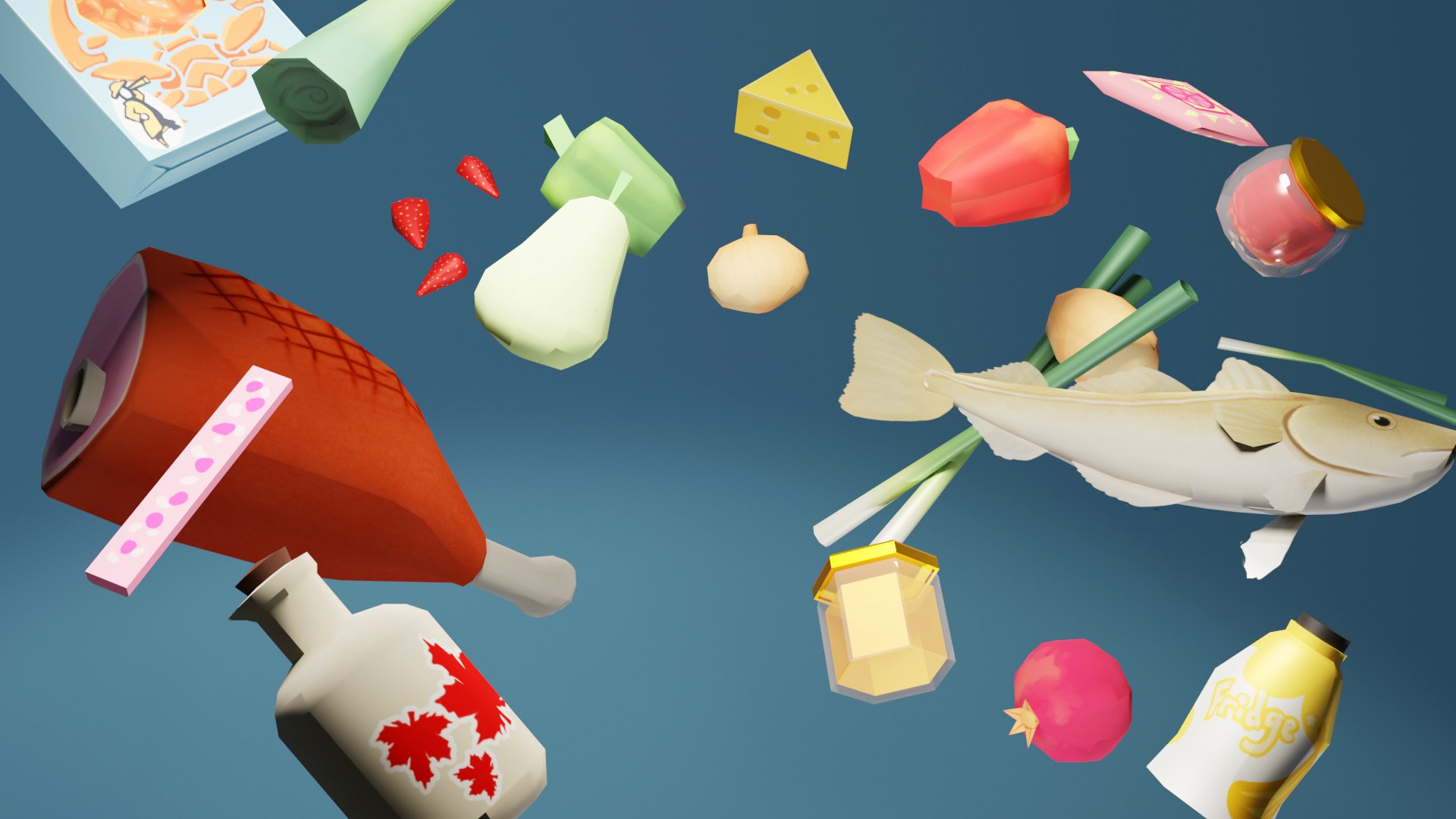 3D Model Cartoony Super Market Props - TurboSquid 2109961