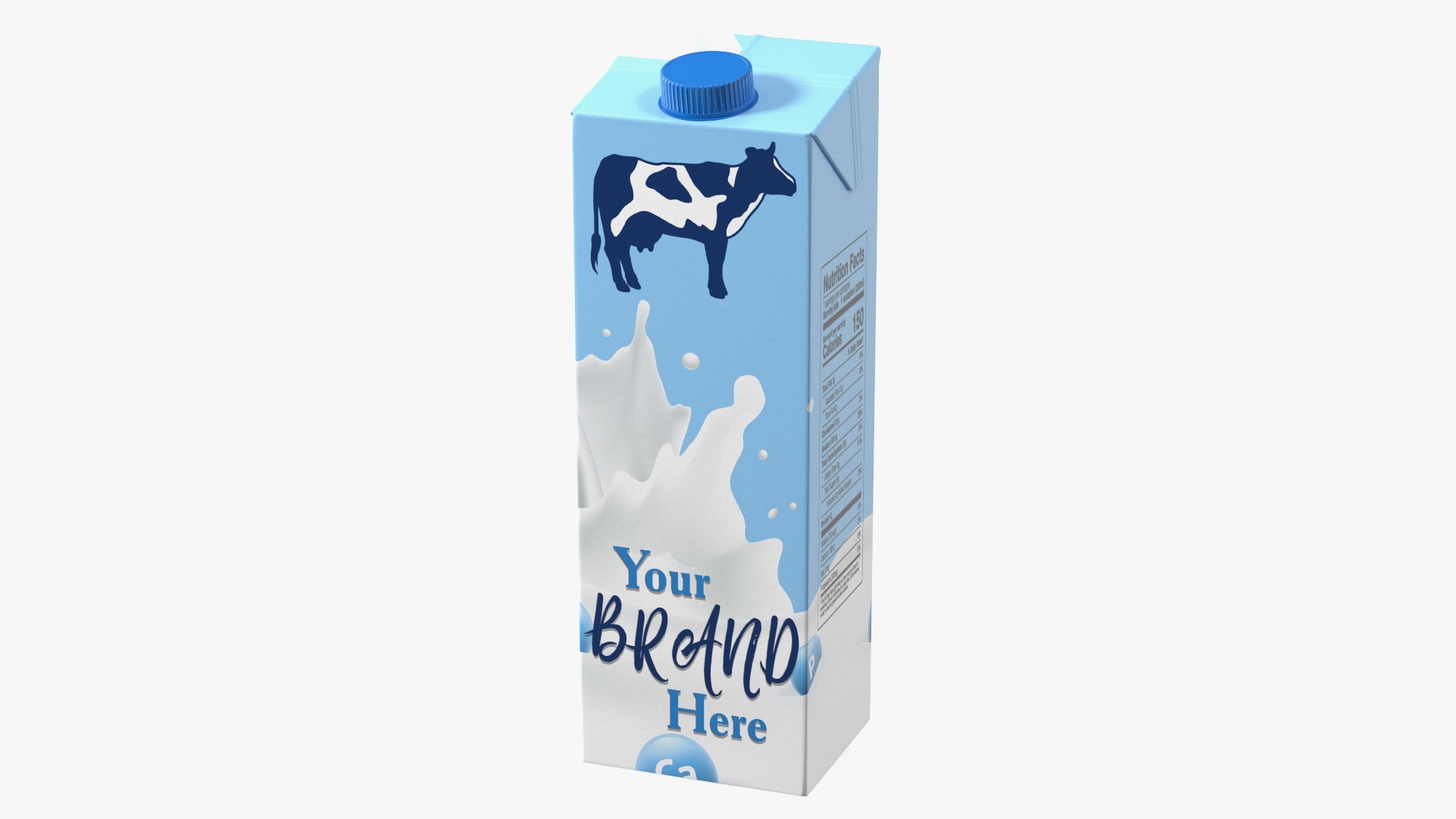 Mockup Aseptic Carton Package with Screw Cap Blue 3D model - TurboSquid ...