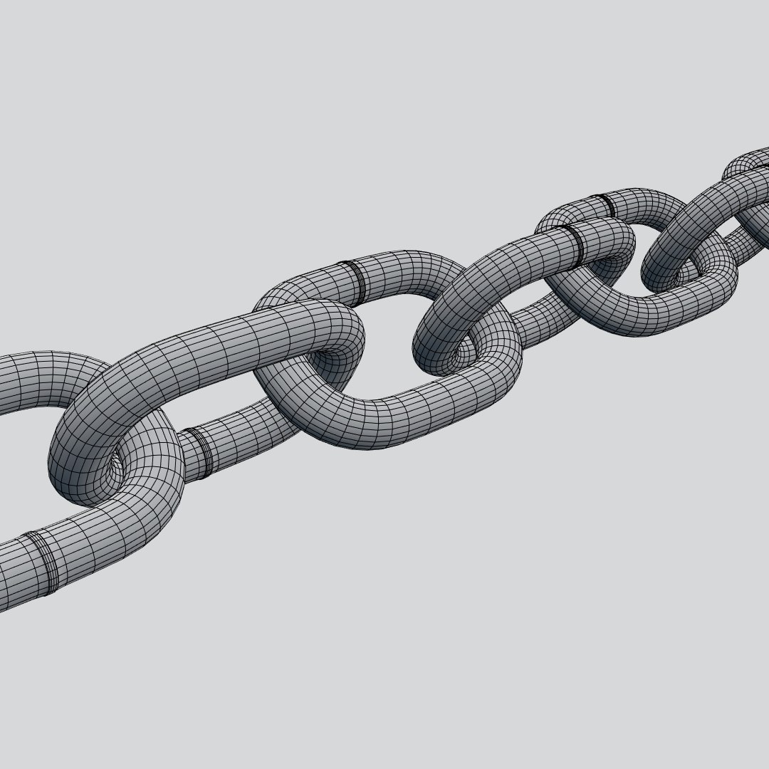 3D Steel Old Chain - TurboSquid 1513791