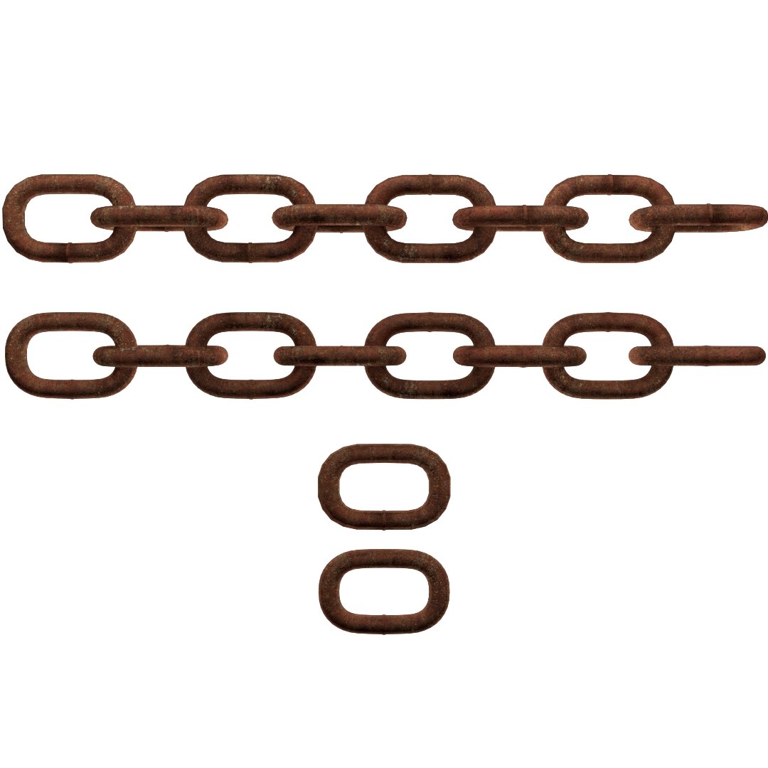 3D Steel Old Chain - TurboSquid 1513791