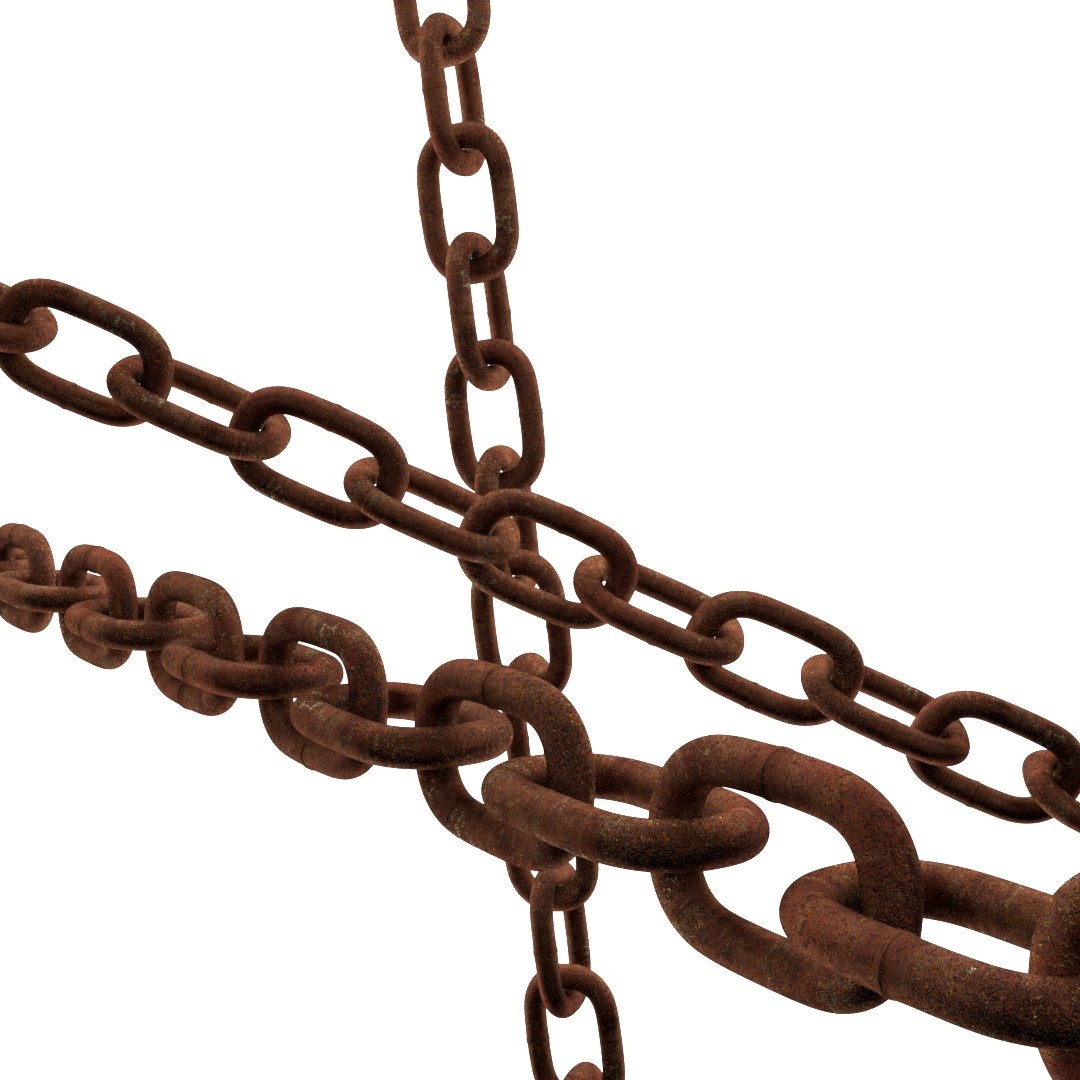 3D Steel Old Chain - TurboSquid 1513791
