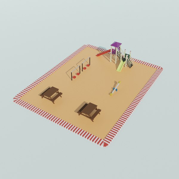 Low Poly Playground Park 3D 모델 - TurboSquid 1930166