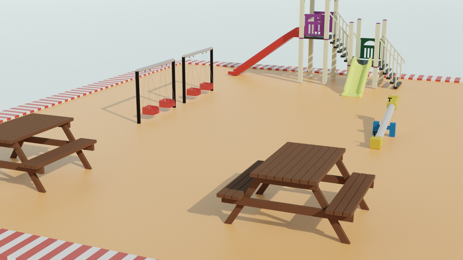 Low Poly Playground Park Model - TurboSquid 1930166