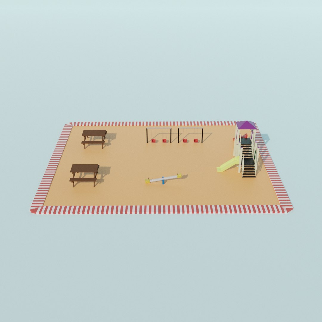 Low Poly Playground Park Model - TurboSquid 1930166