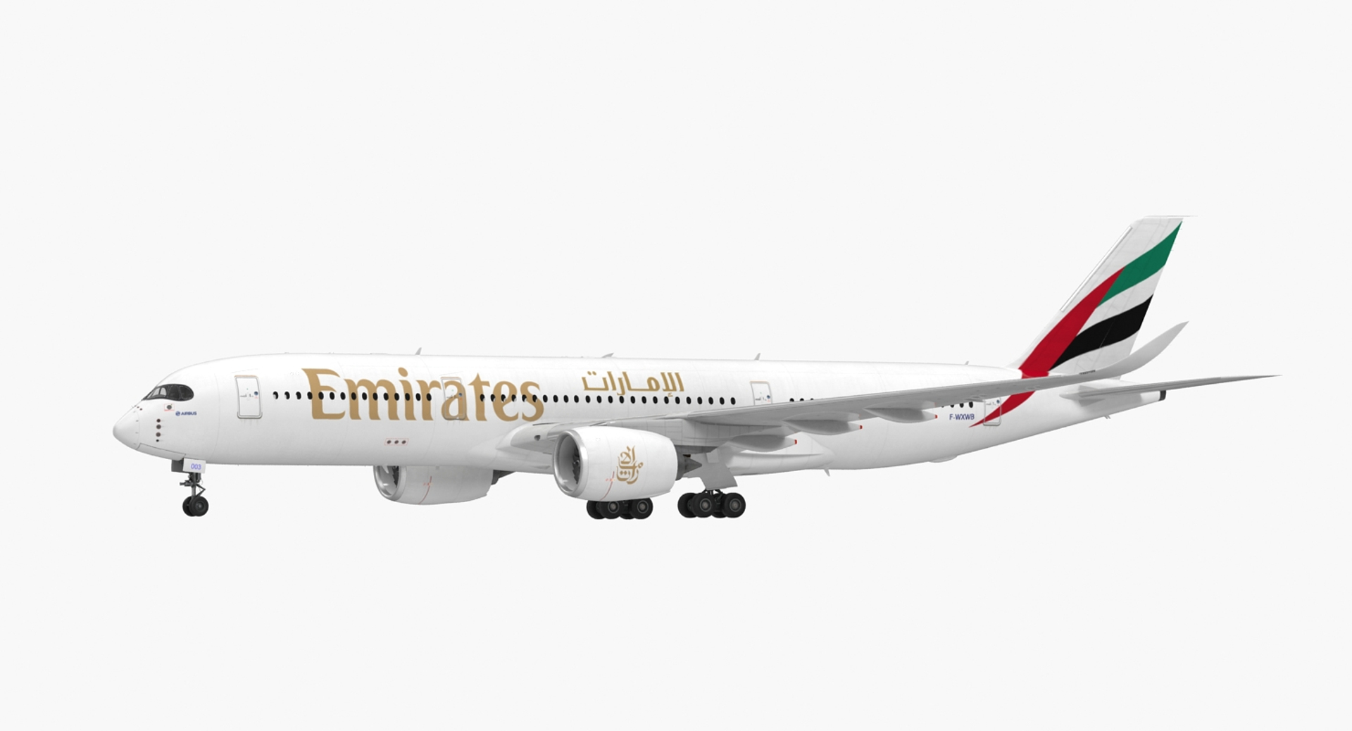 3D Airbus A350-900 Emirates Air | 1144417 | TurboSquid