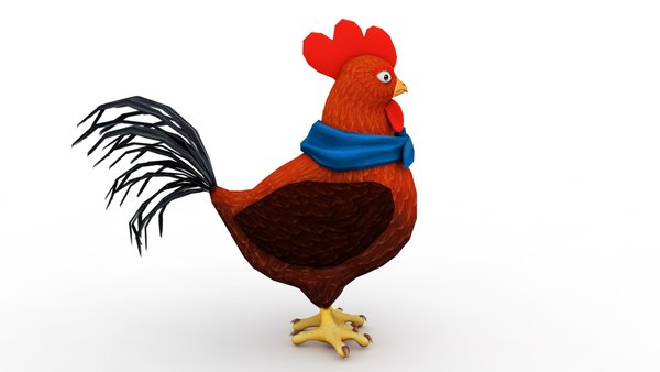Cartoon chicken 3D model - TurboSquid 1847550
