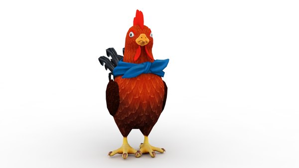 Cartoon chicken 3D model - TurboSquid 1847550