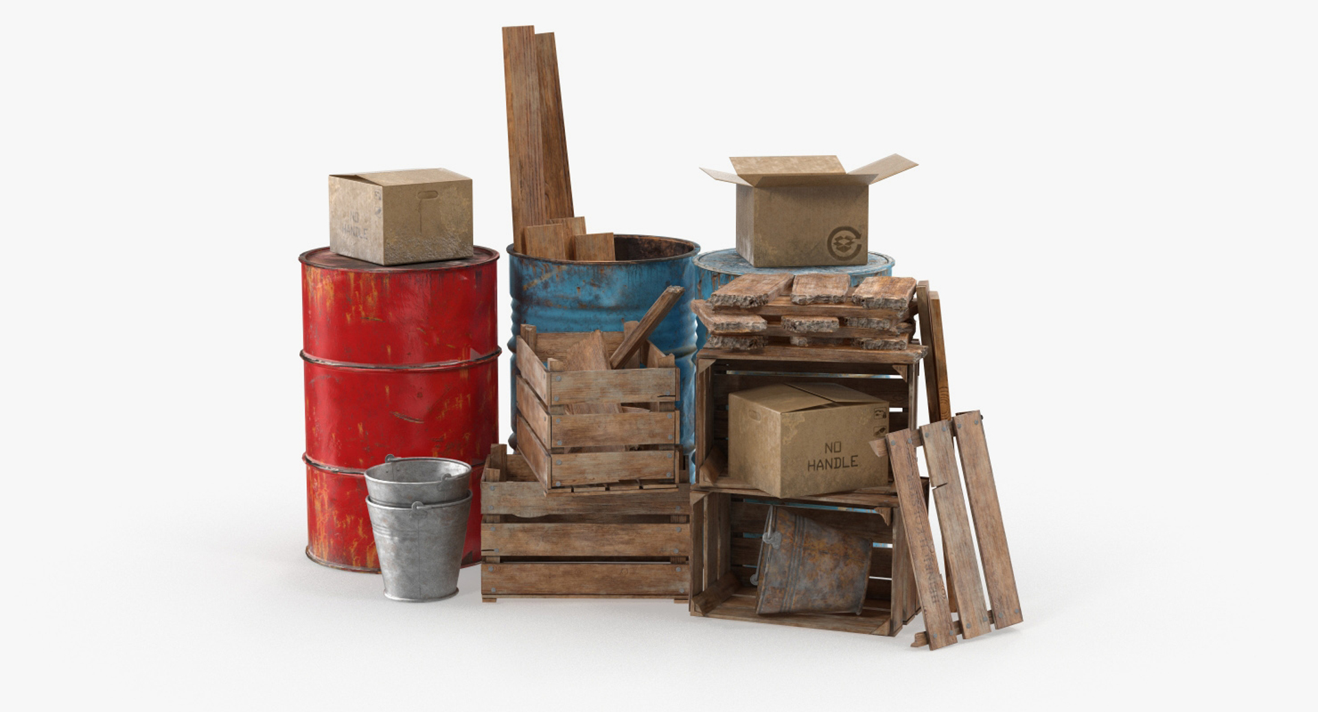 3D scrap stacked debris model - TurboSquid 1311288