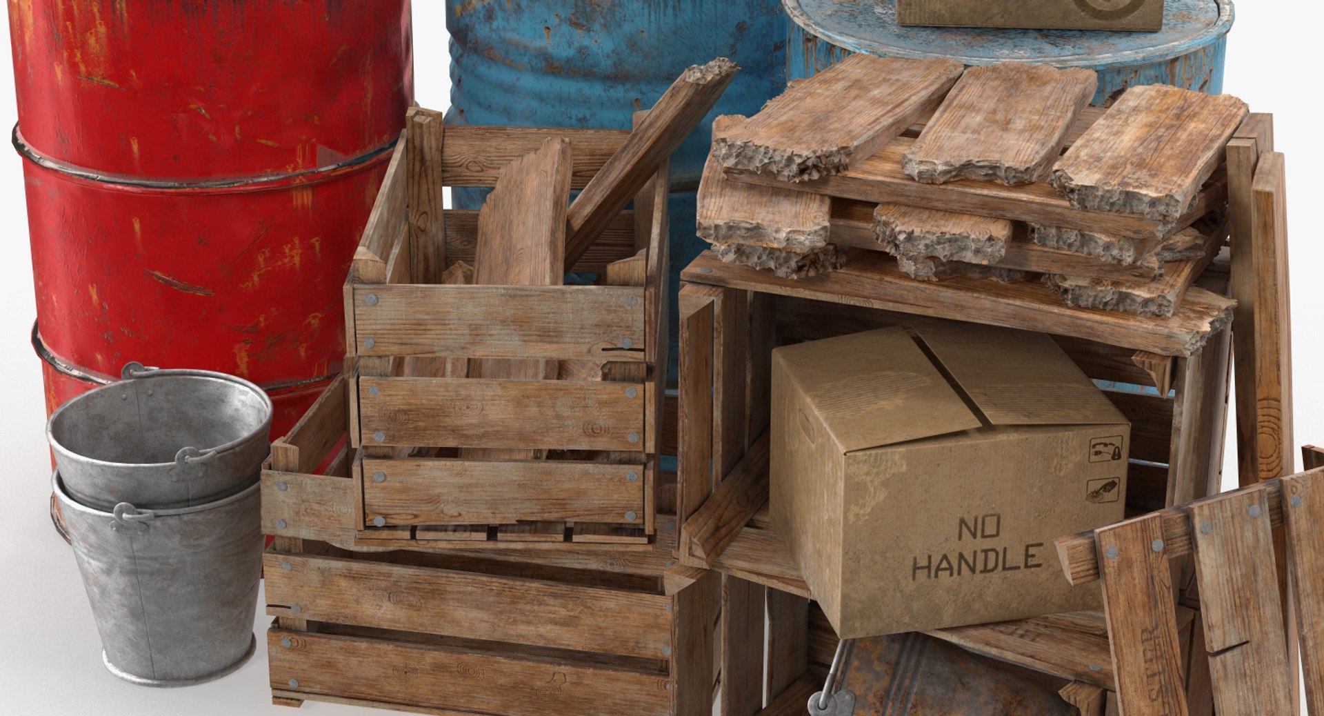 3D scrap stacked debris model - TurboSquid 1311288