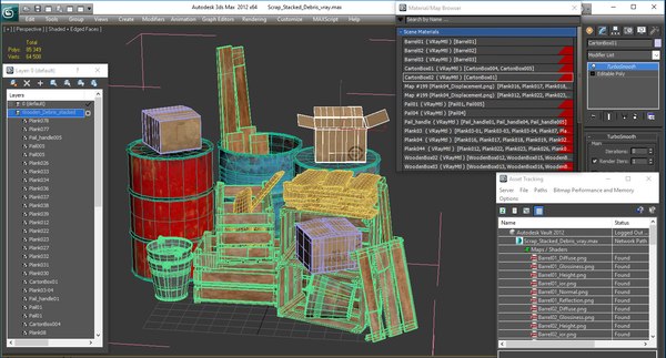 3D scrap stacked debris model - TurboSquid 1311288