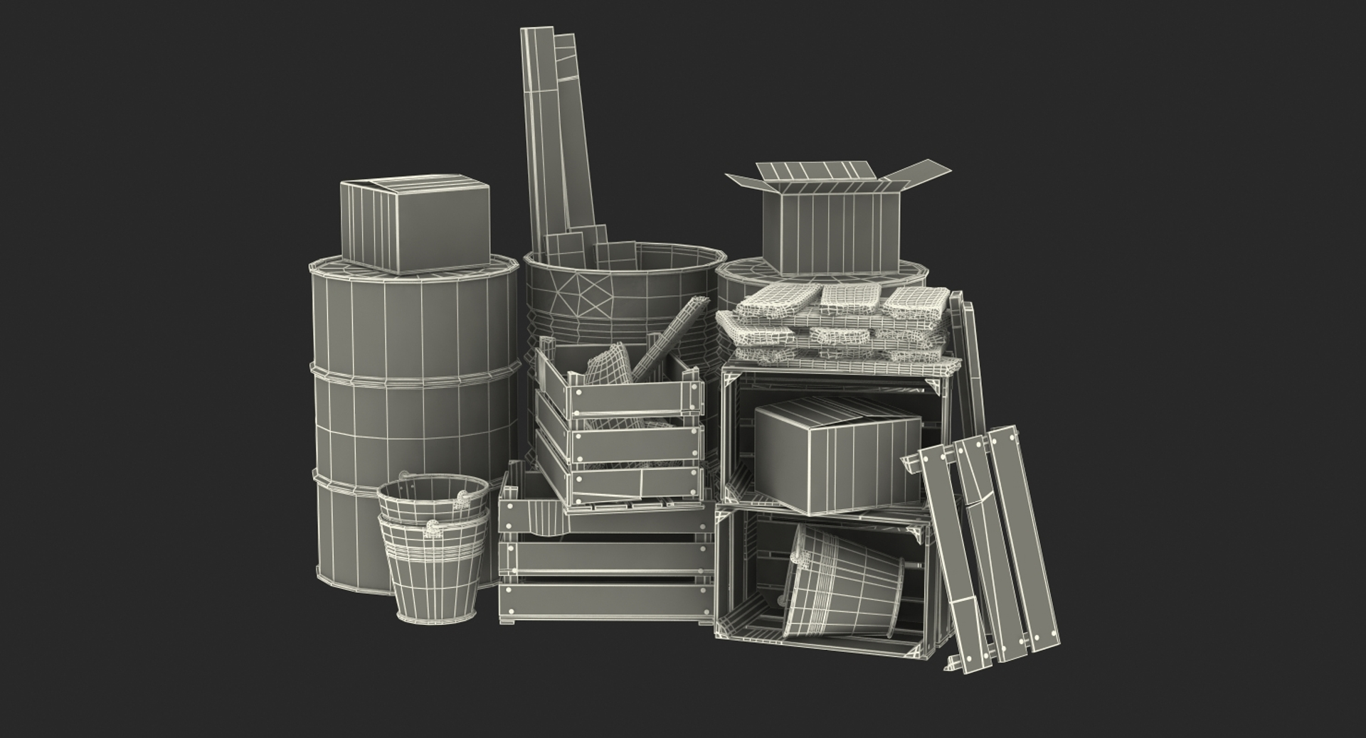 3D scrap stacked debris model - TurboSquid 1311288