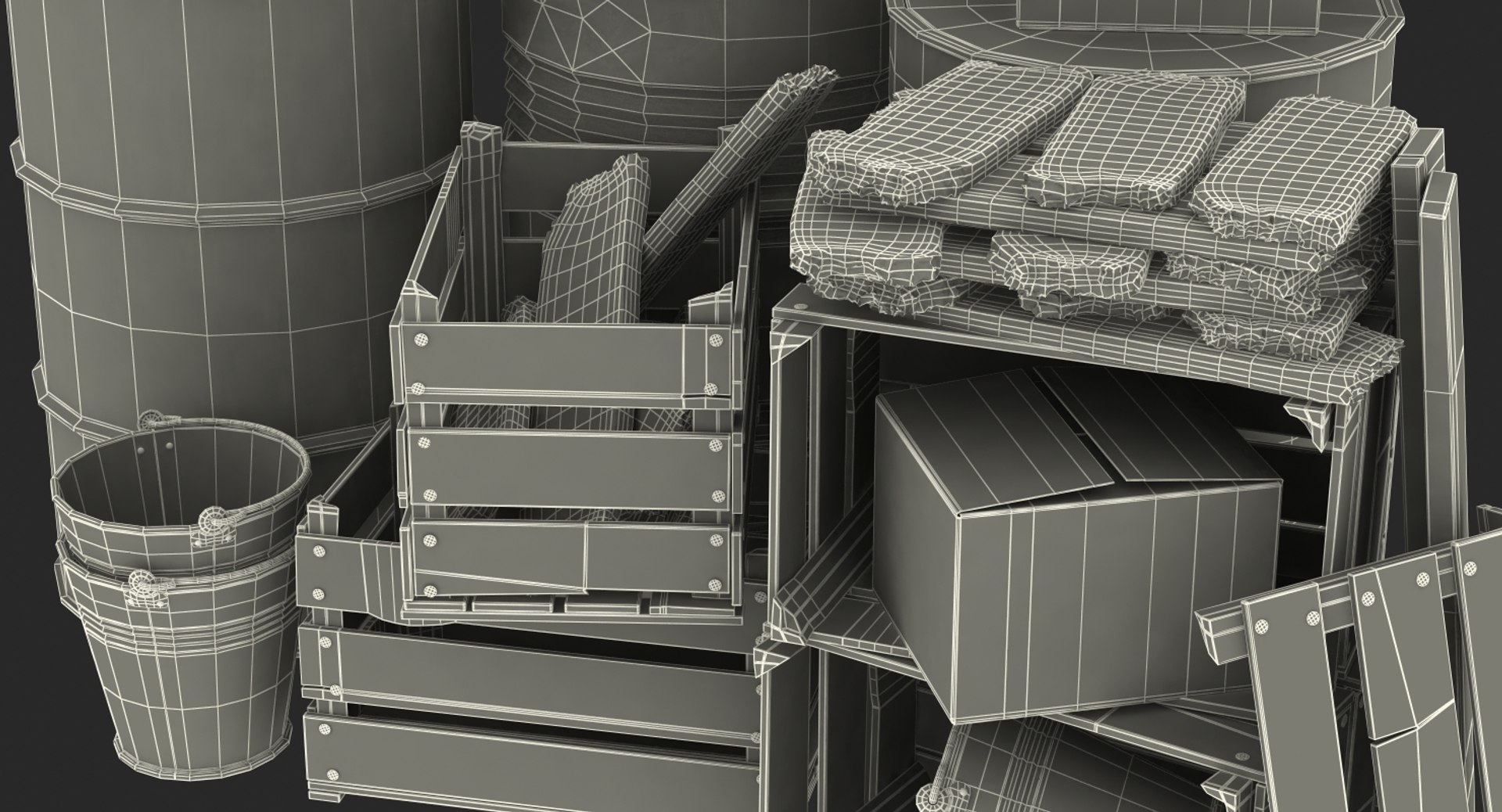 3D scrap stacked debris model - TurboSquid 1311288