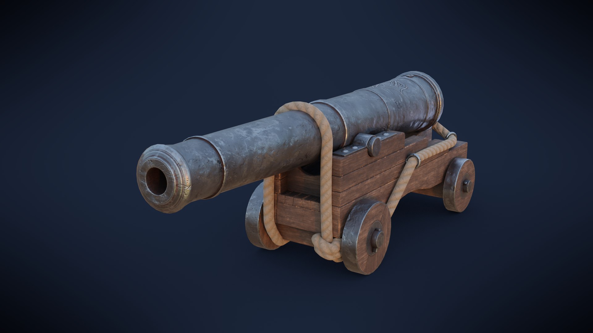 3D Cannon Model - TurboSquid 1795271