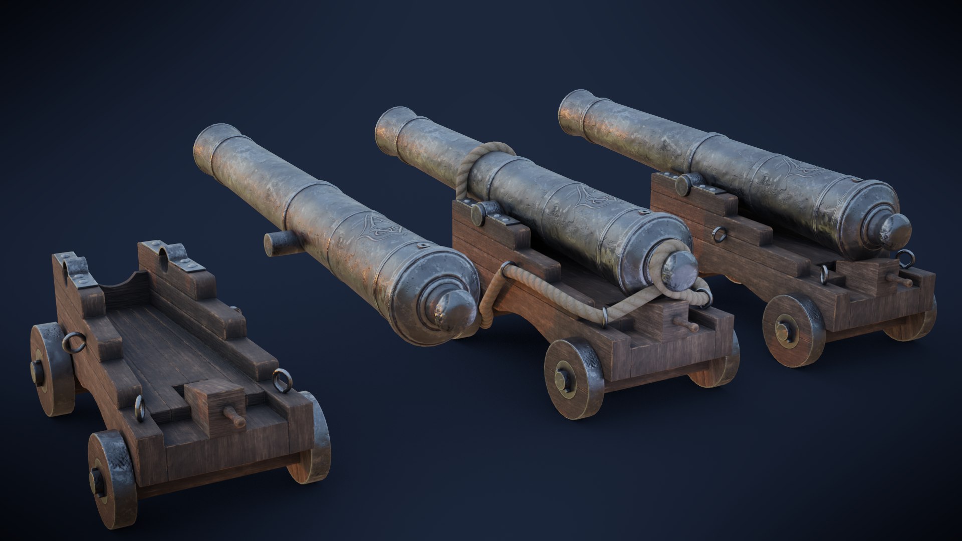 3D Cannon Model - TurboSquid 1795271