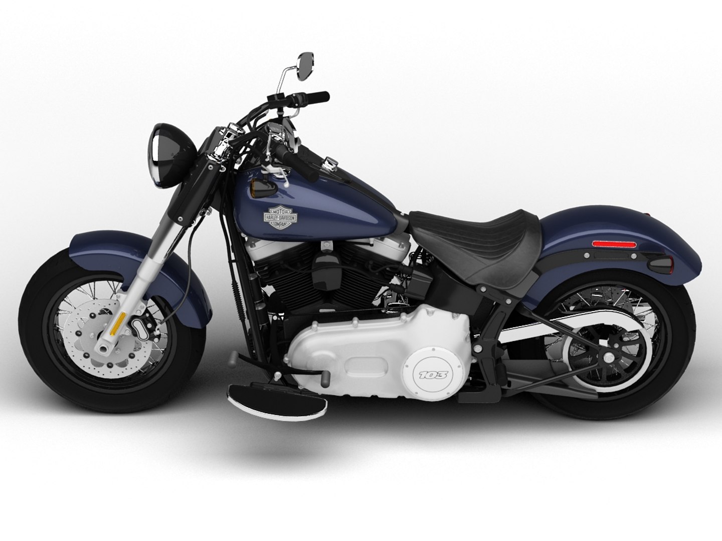 3d Model Harley-davidson Fls Softail Slim
