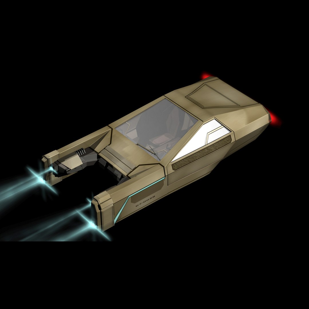 3D Futuristic Flying Car Model - TurboSquid 1351138