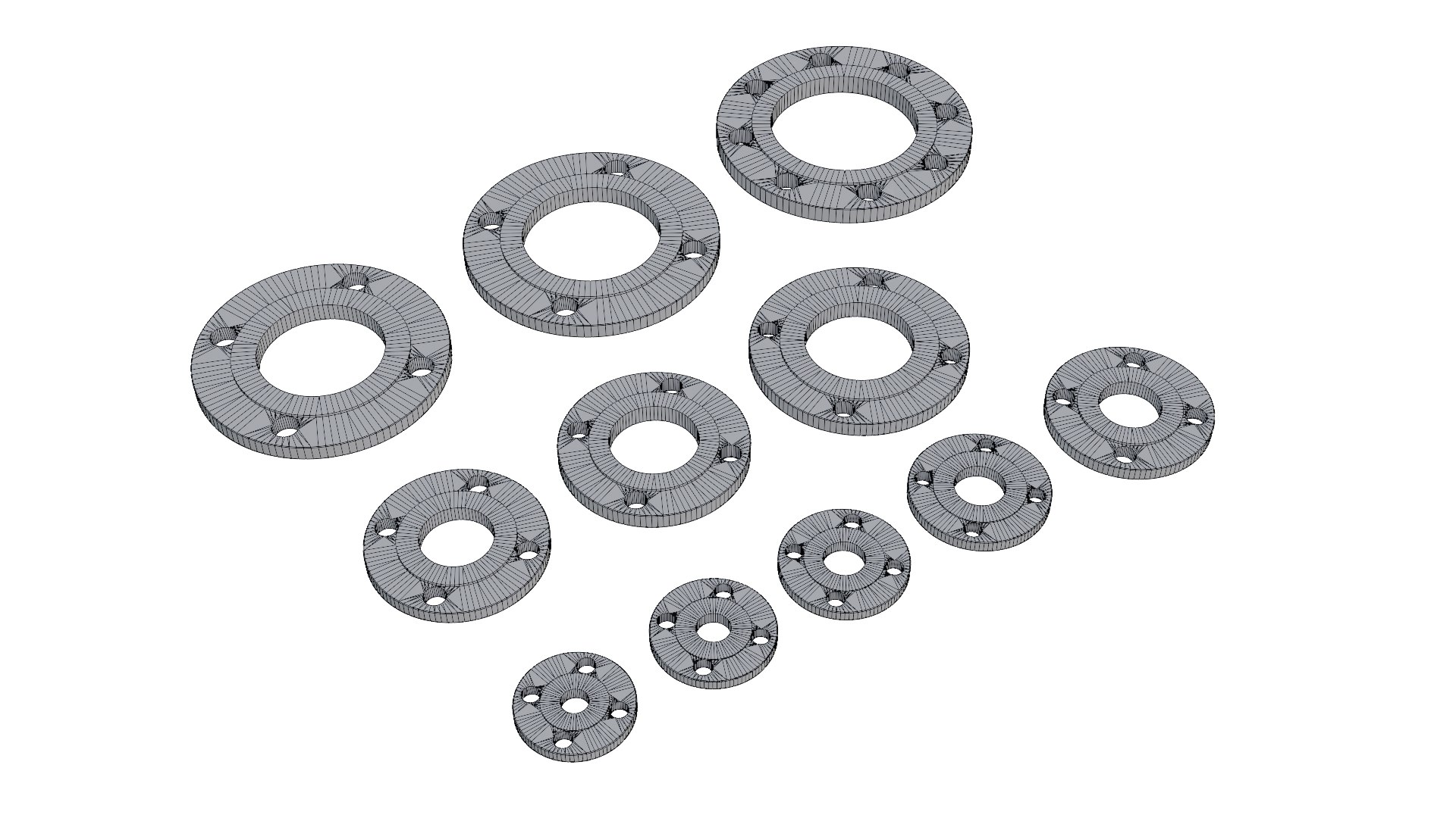 Low Poly Flange DN10-DN100 Real Scale Collection 3D - TurboSquid 2271972