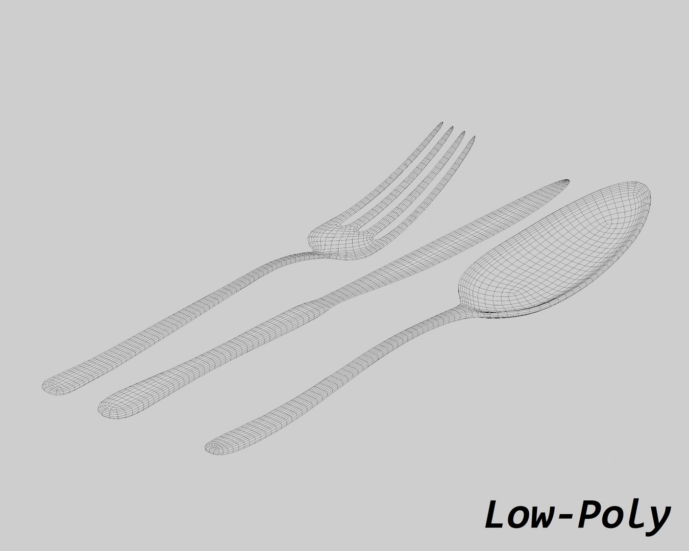 3D Cutlery Set Model - TurboSquid 1709062
