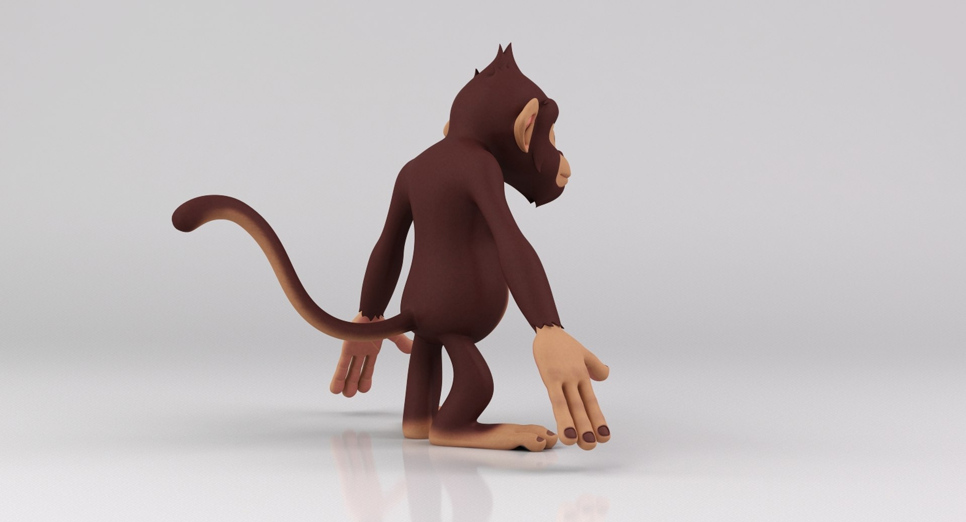 3d Cartoon Monkey Monk