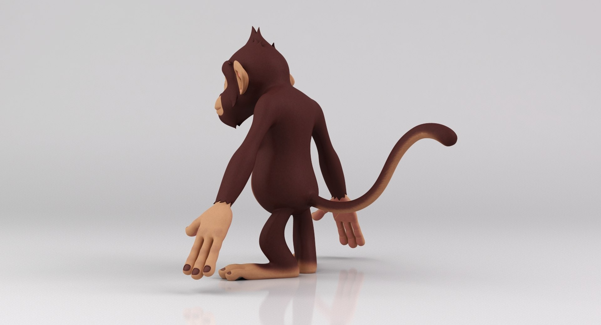 3d Cartoon Monkey Monk