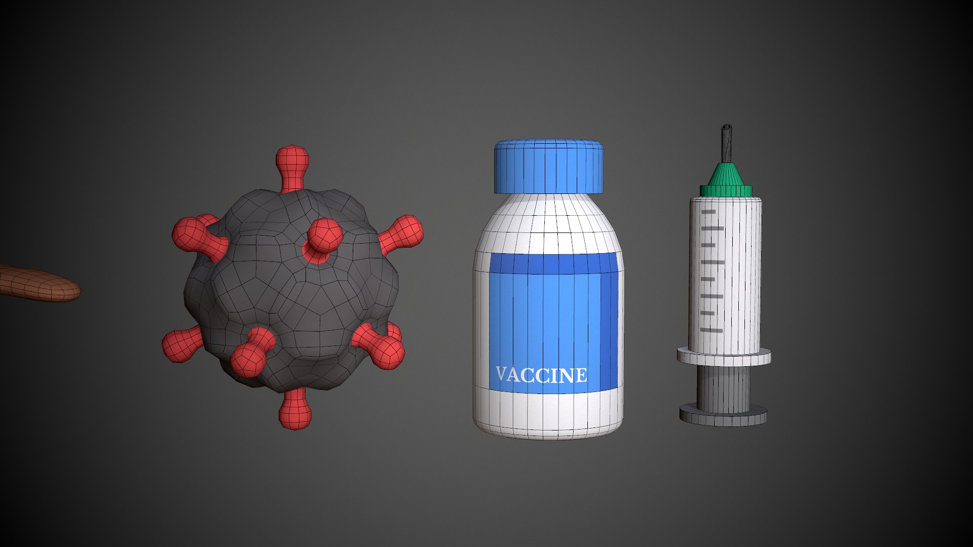 Cartoony Doctor Set Vaccine Virus Needle Model - TurboSquid 1739043