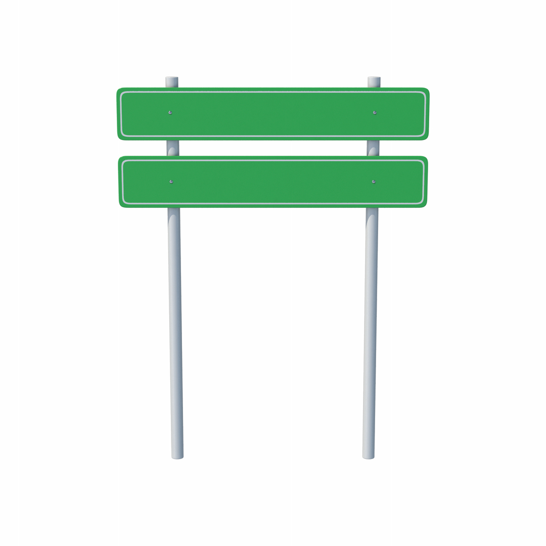 Green Highway Road Sign 3D Model - TurboSquid 2082449