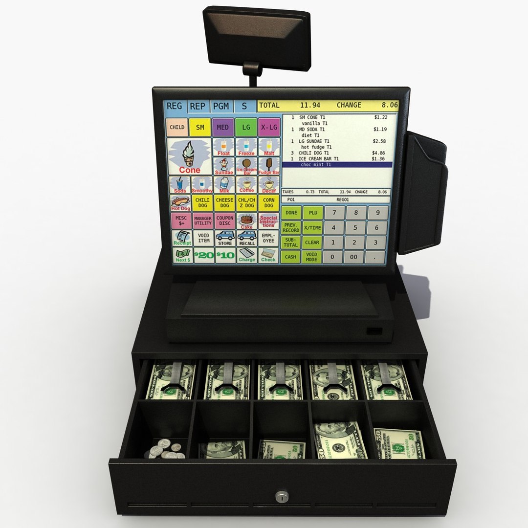 Cash Register 3d Max