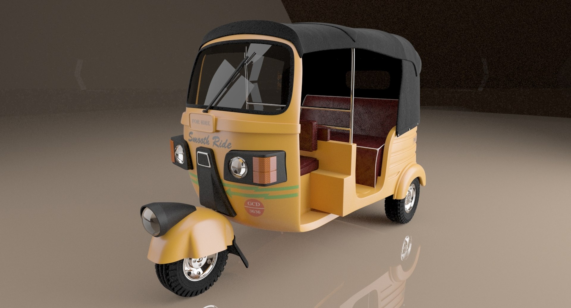 3d Auto Rickshaw Autorickshaw Model