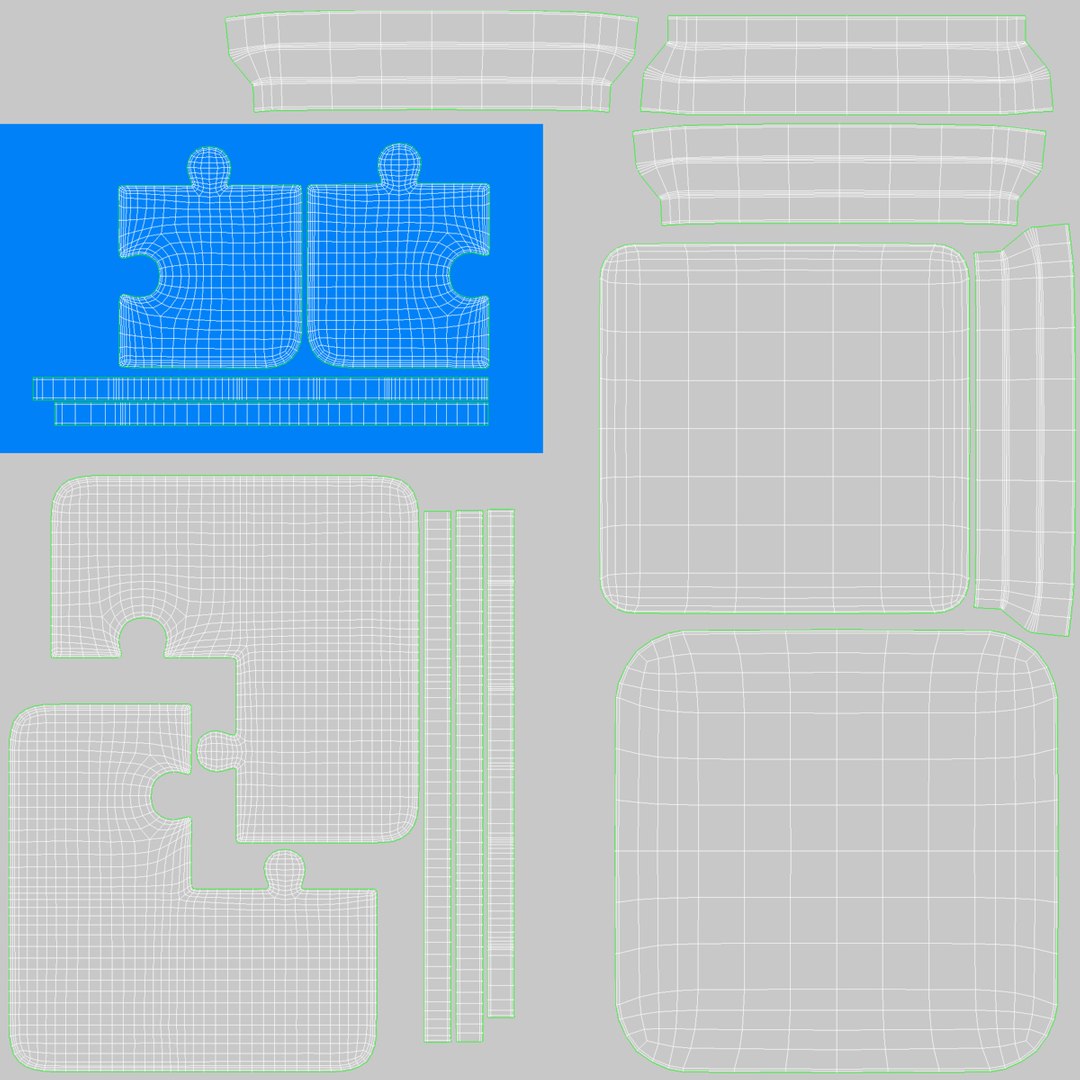 3D Puzzle 2 Piece - TurboSquid 1644824