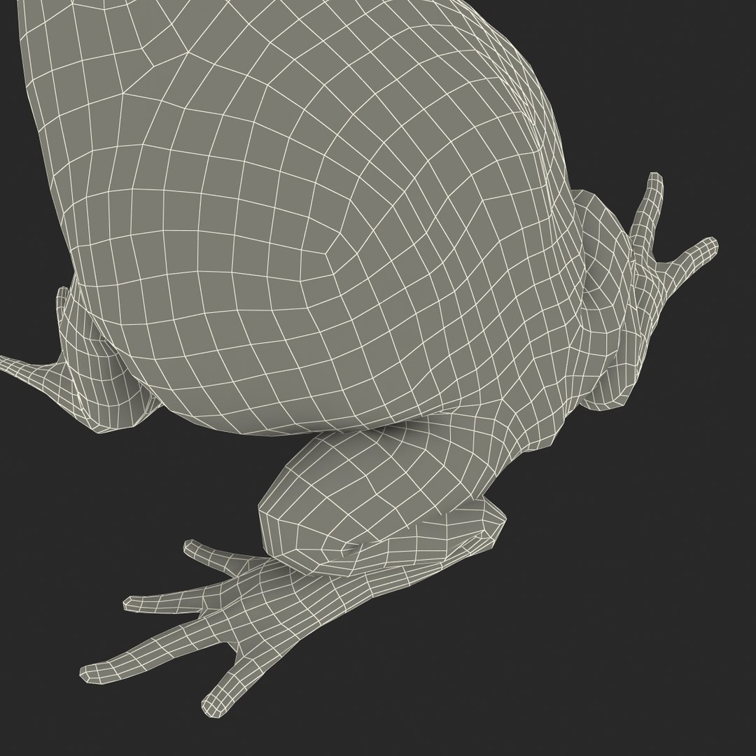 pacman frog pose 3 3d model