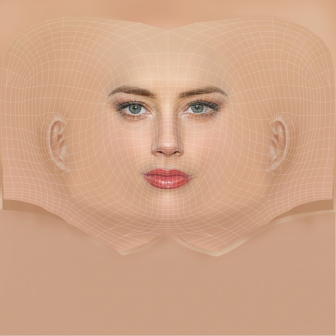 Amber Heard Head - No Hair - Low Poly Head For Game 3D Model ...