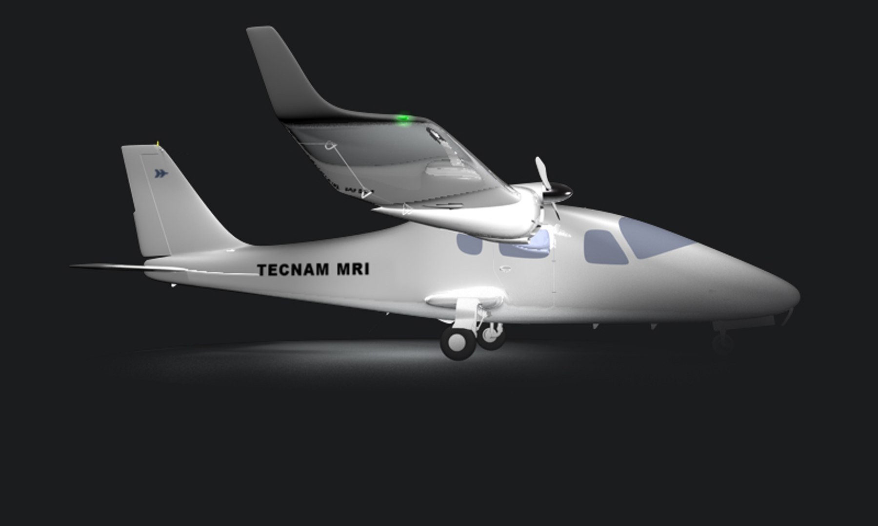 3d Tecnam P2006t Model