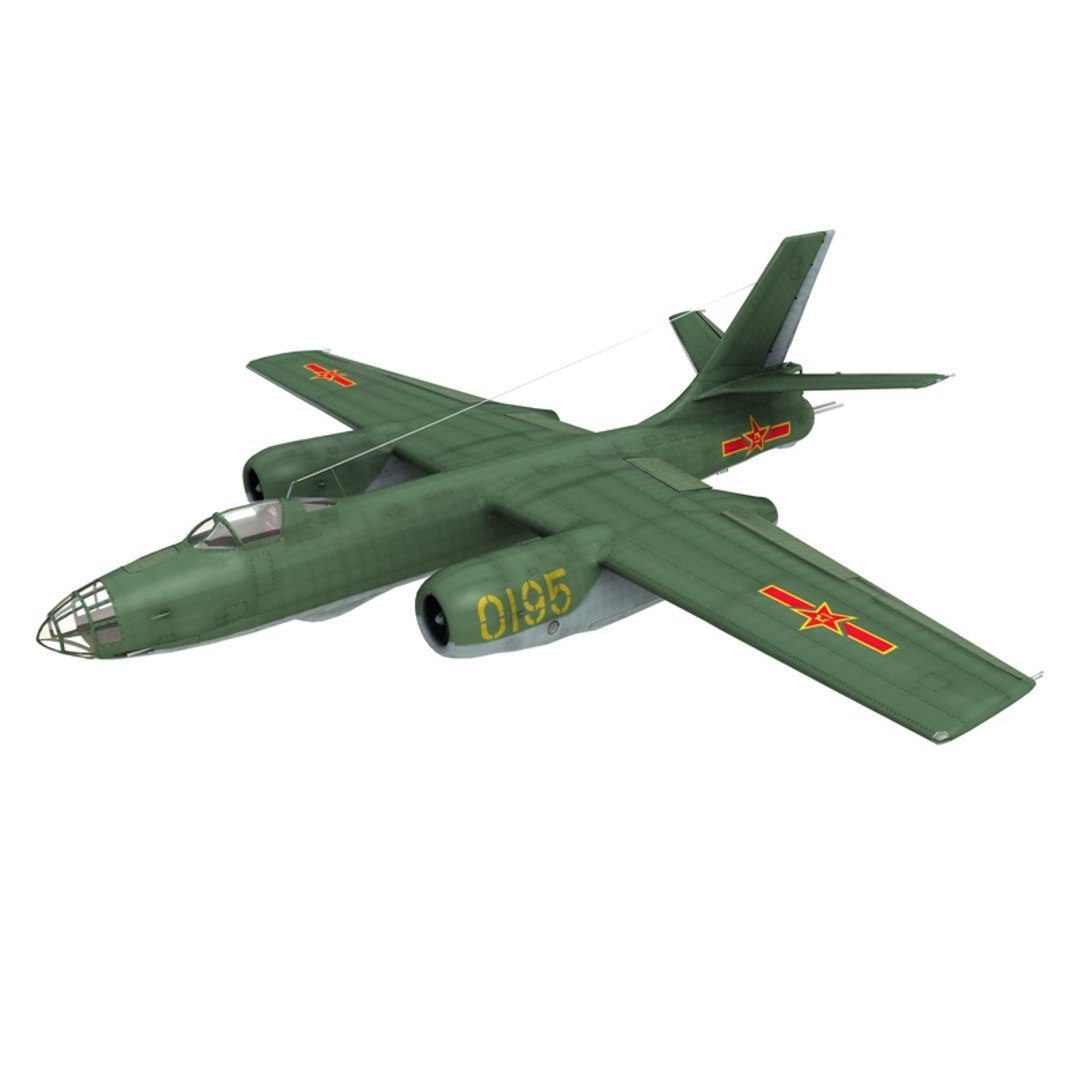 Ilyushin il-28 bomber chinese 3D model - TurboSquid 1164667