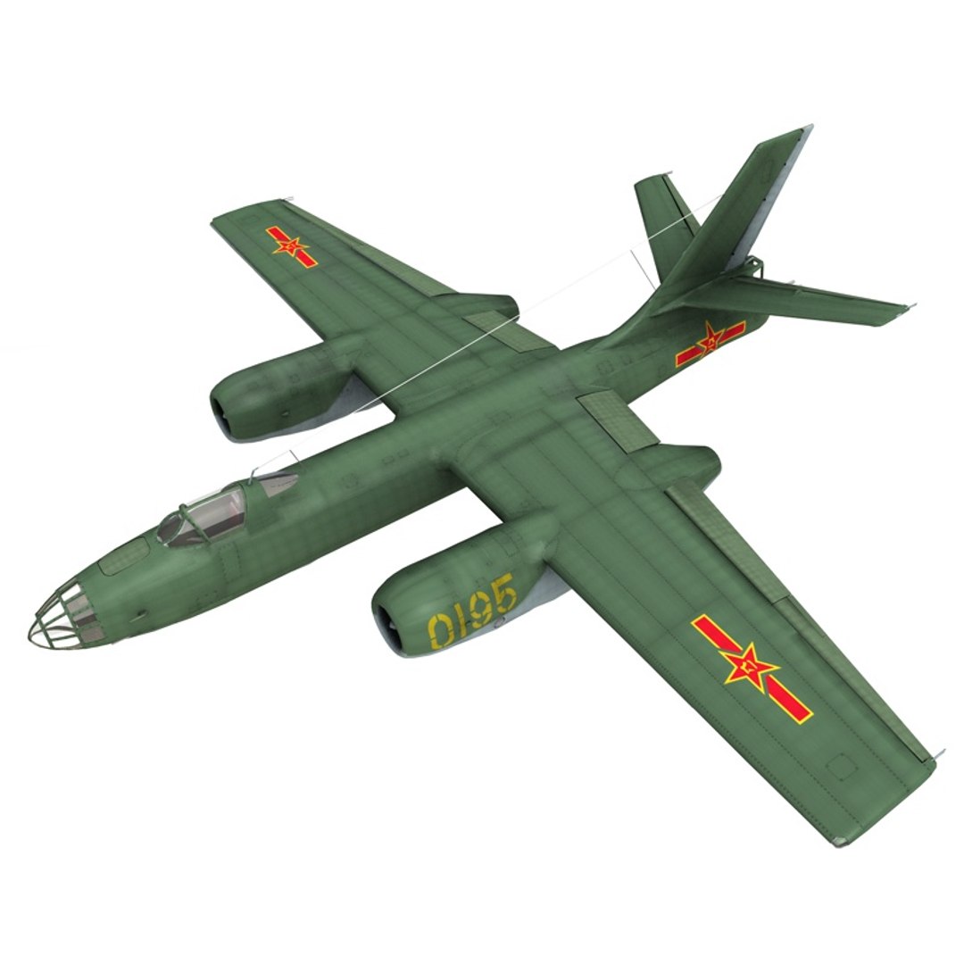 Ilyushin il-28 bomber chinese 3D model - TurboSquid 1164667
