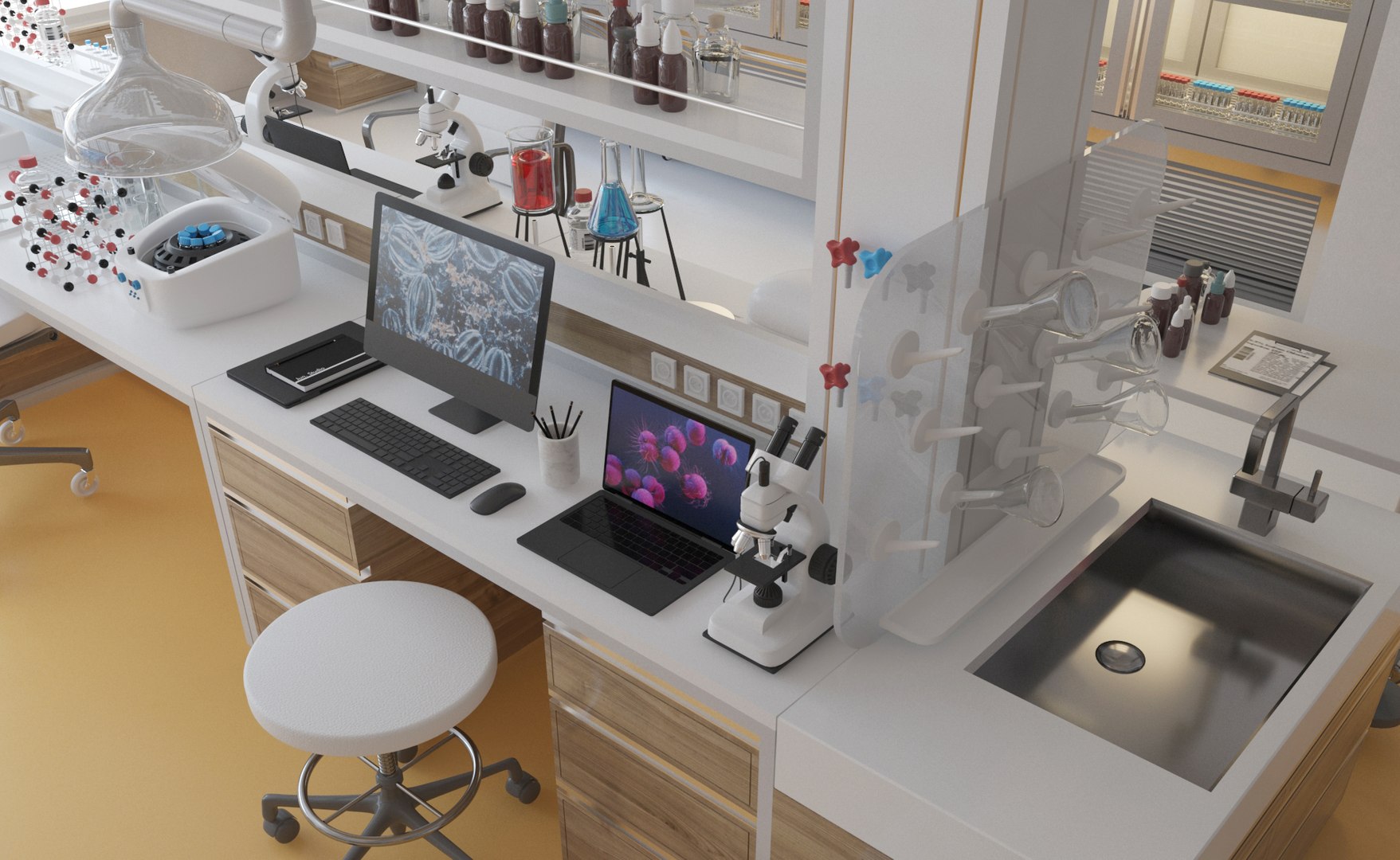3D Medical Laboratory Interior Model - TurboSquid 2083179