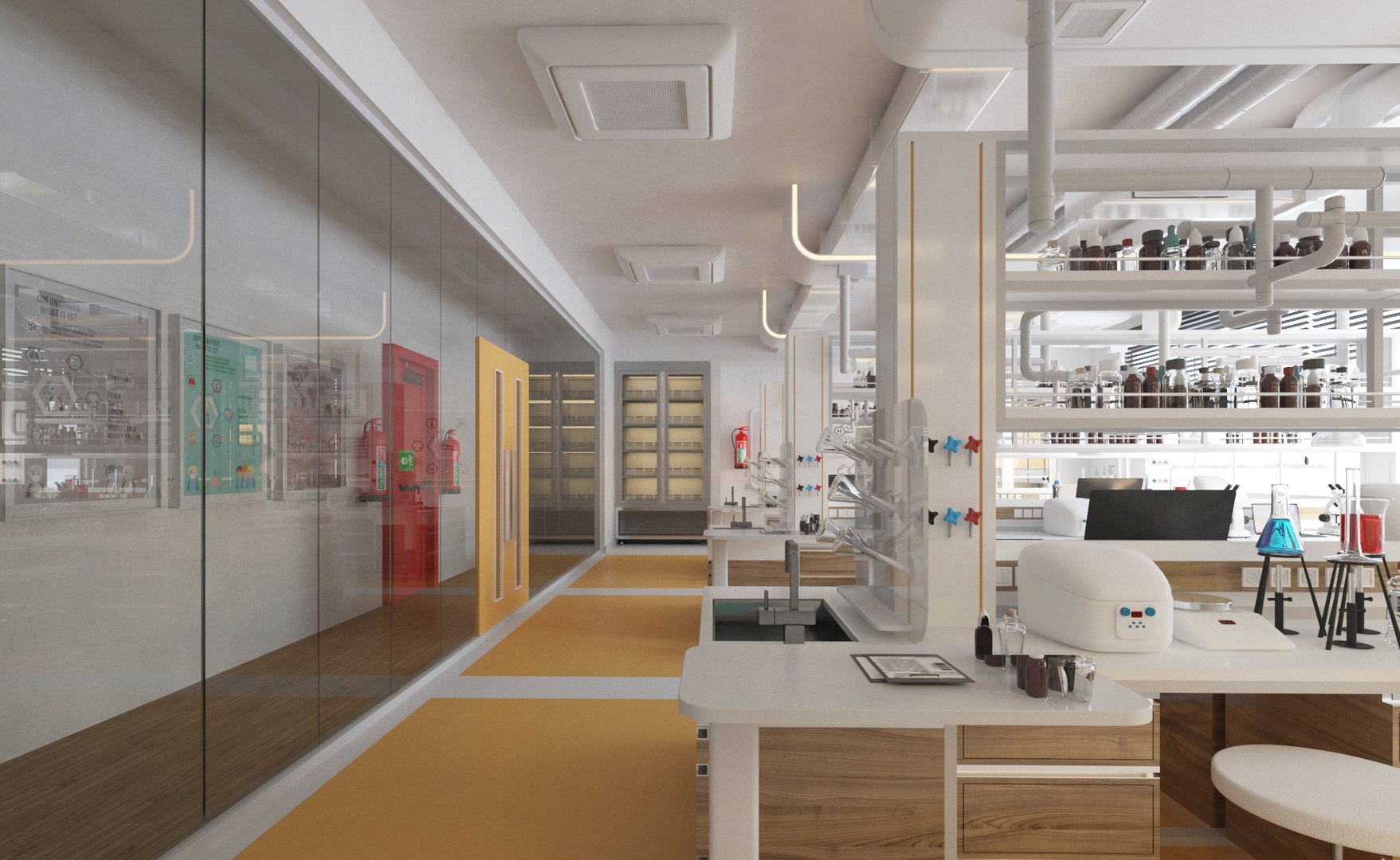 3D Medical Laboratory Interior Model - TurboSquid 2083179