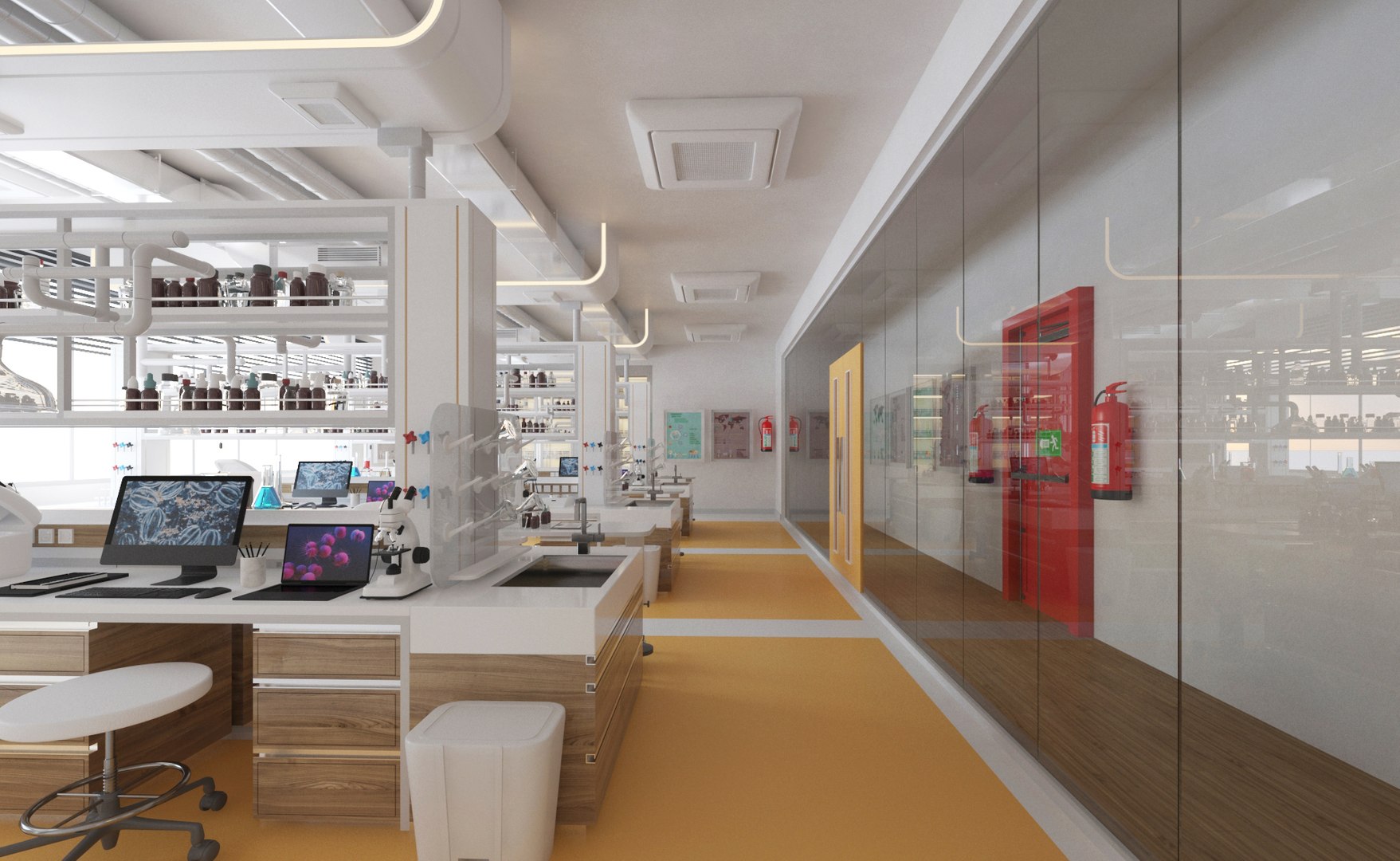3D Medical Laboratory Interior model - TurboSquid 2083179