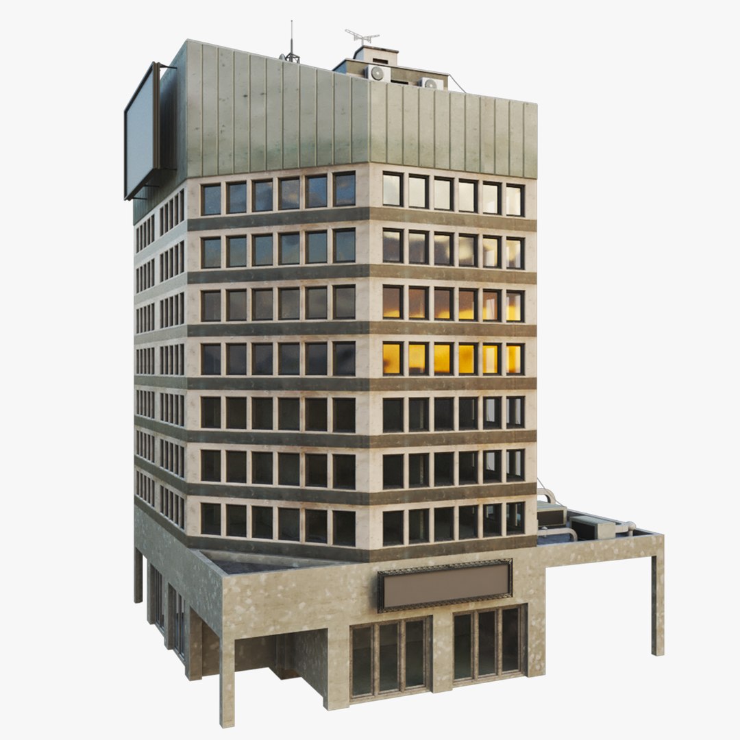 3D City Street Work Building - TurboSquid 1695030