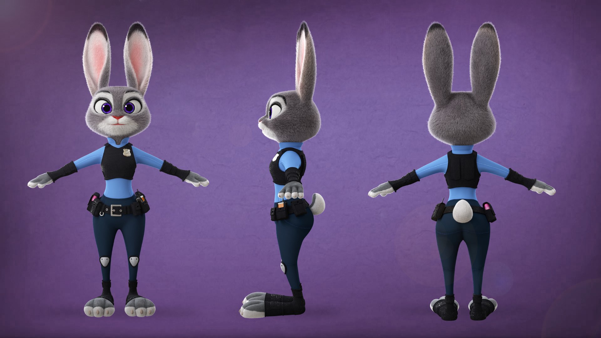 3d Fur Judy Model