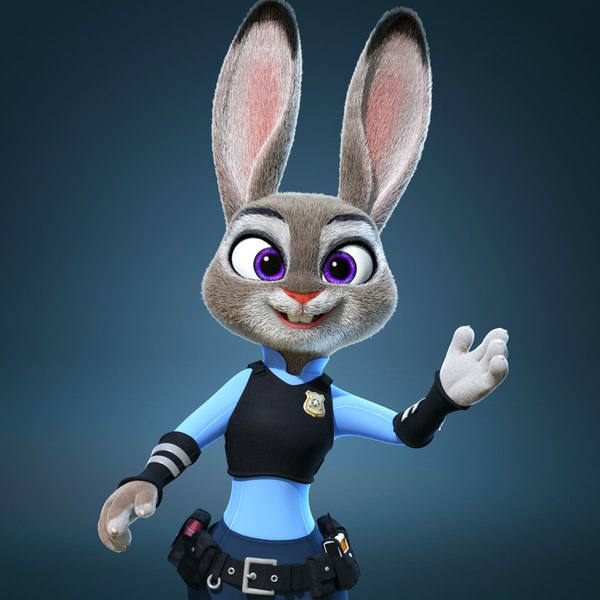 3d fur judy model